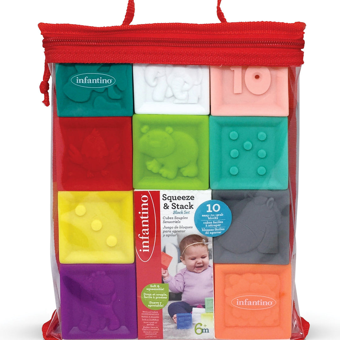 Infantino - Squeeze & Stack Block Set - 8Pcs | Kulud Pharmacy