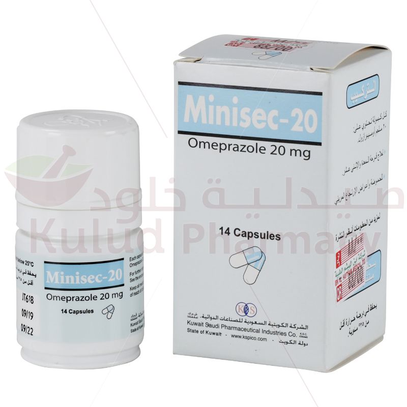 Minisec Capsule 20 Mg 14 PC | Kulud Pharmacy
