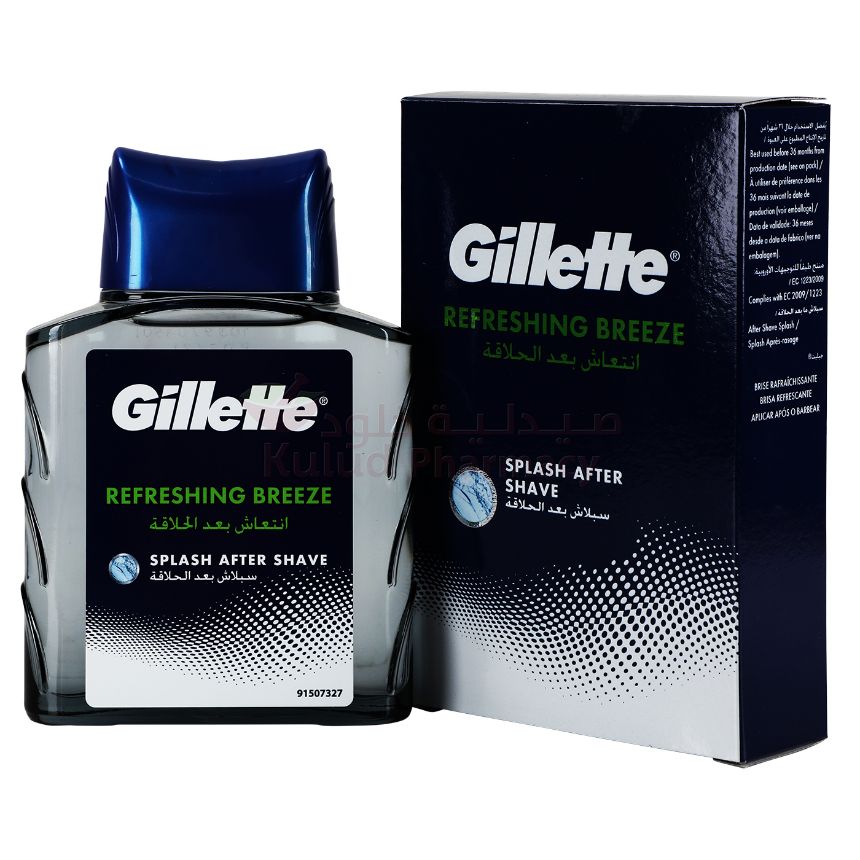 Gillette Refresh Breeze After Shave Splash Solution 100 ML | Kulud Pharmacy