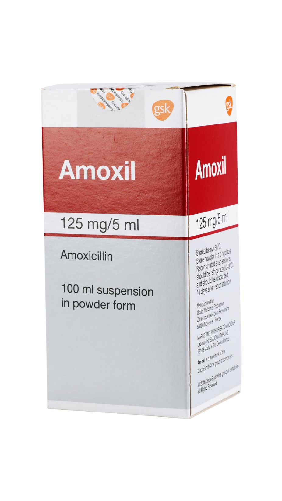 Amoxil Powder For Oral Suspension 125 Mg 100 ML | Kulud Pharmacy