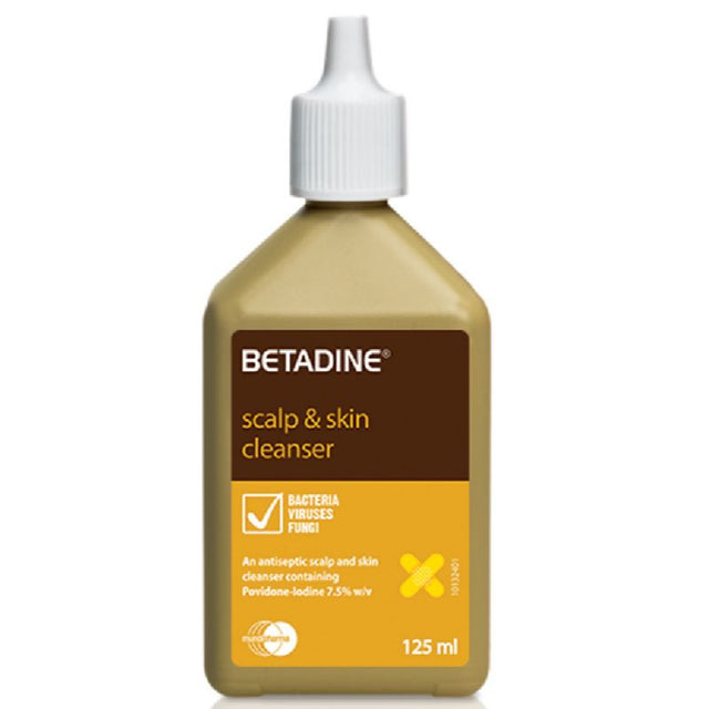 Betadine Scalp And Skin Solution 125 ML | Kulud Pharmacy