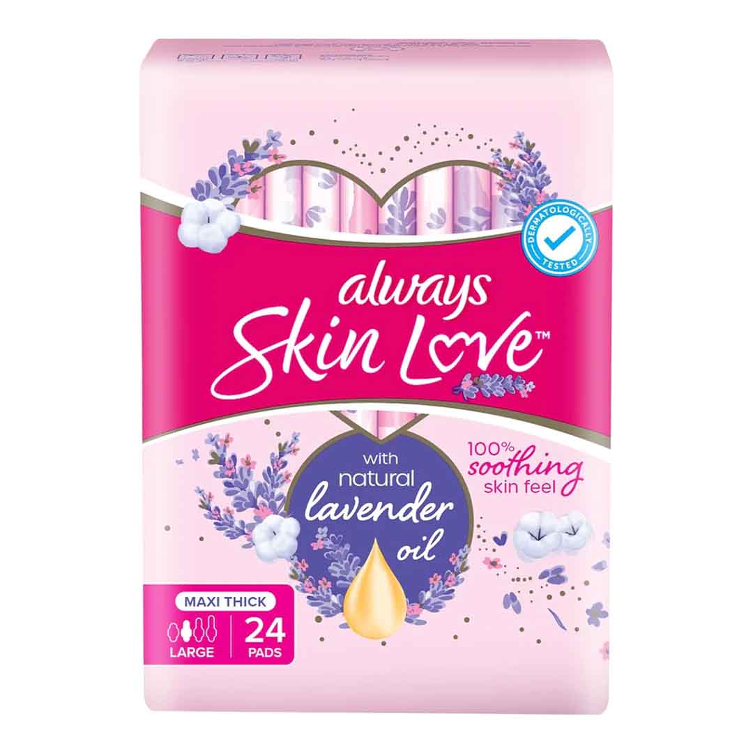 Always Skin Love Large Sanitary Pads 24 PC | Kulud Pharmacy
