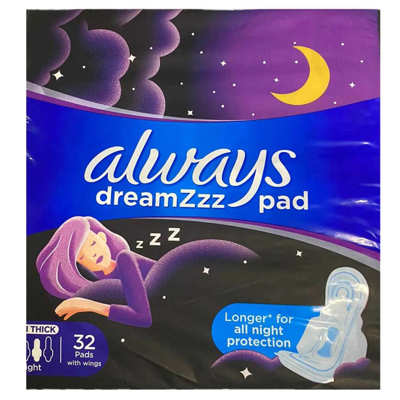 Always Cpm Night Sanitary Pads 32 PC | Kulud Pharmacy