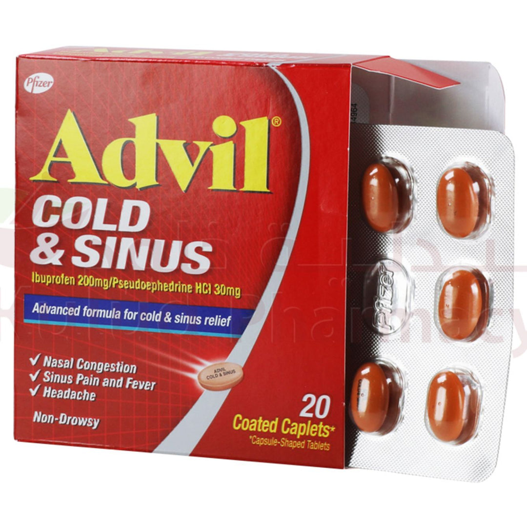 Advil Cold And Sinus Caplet 20 PC – Kulud Pharmacy