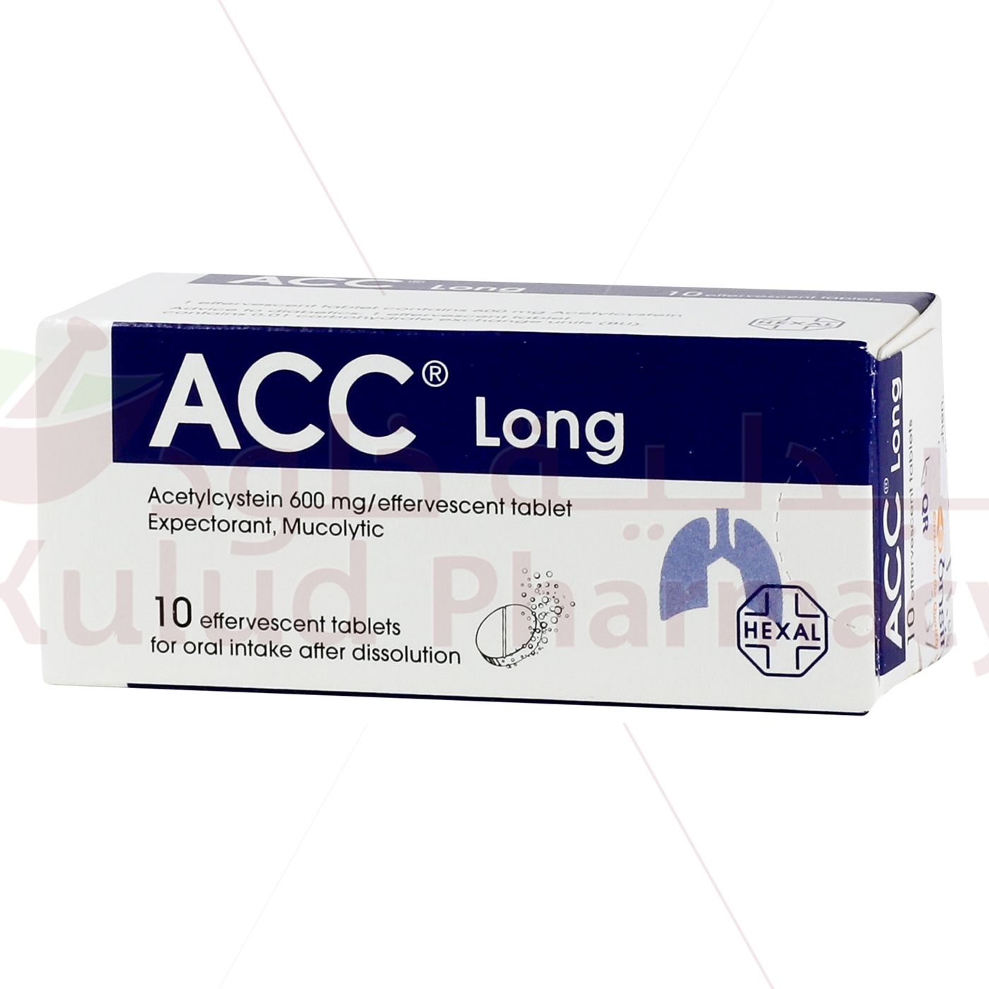 Acc Long Effervescent Tablet 600 Mg 10 PC | Kulud Pharmacy