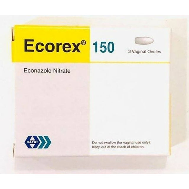 Ecorex Vaginal Suppository 150 Mg 3 PC | Kulud Pharmacy