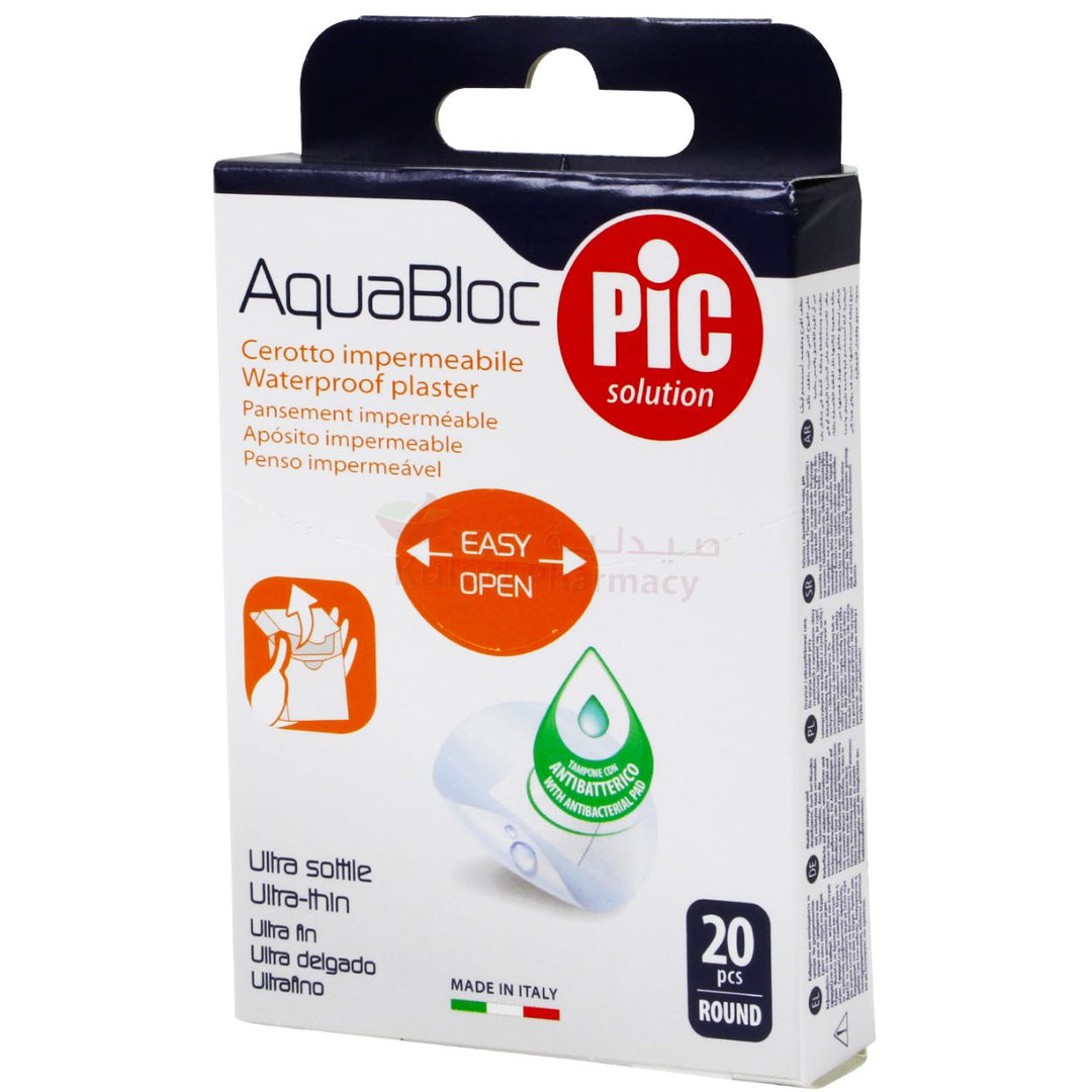 Pic Aquabloc Plaster Round Plaster 20 PC | Kulud Pharmacy