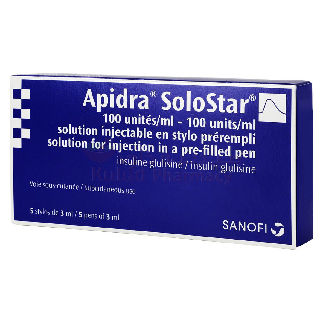 Apidra Solostar Pre-Filled Pen 100 I.U 5 PC | Kulud Pharmacy