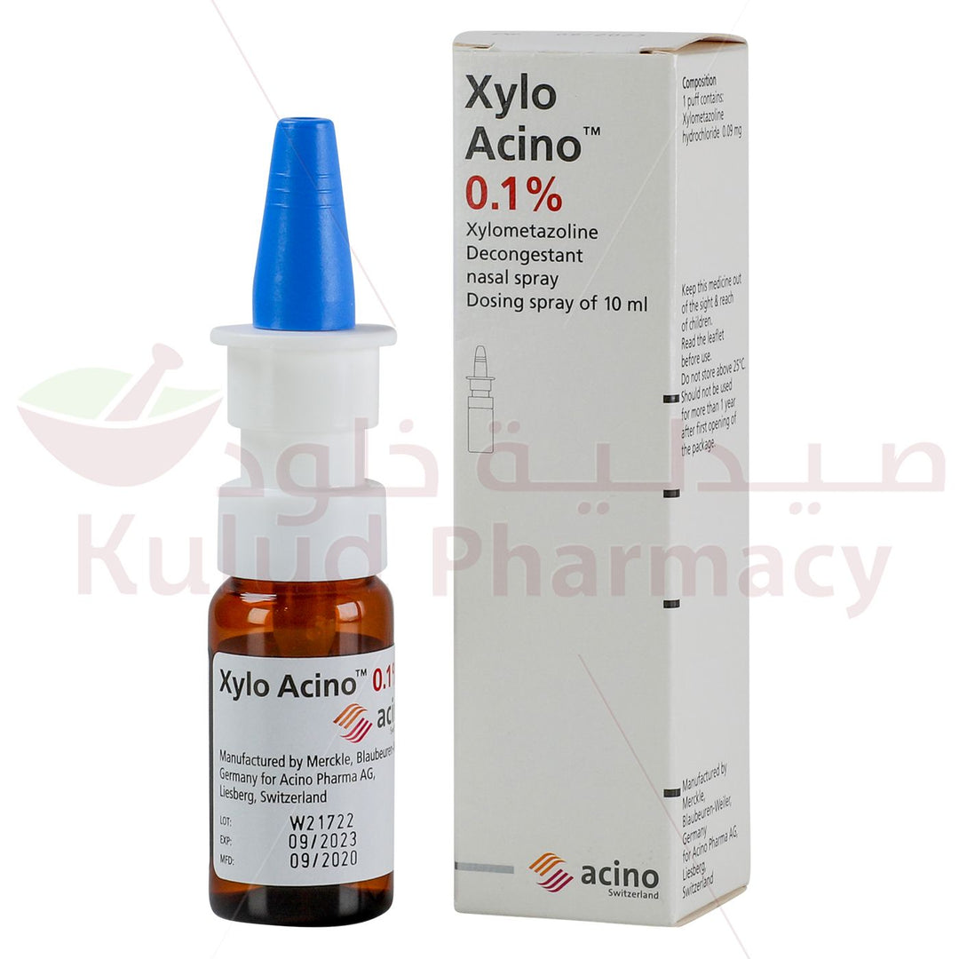 Xylo-Acino Nasal Spray 0.1% 10 ML | Kulud Pharmacy