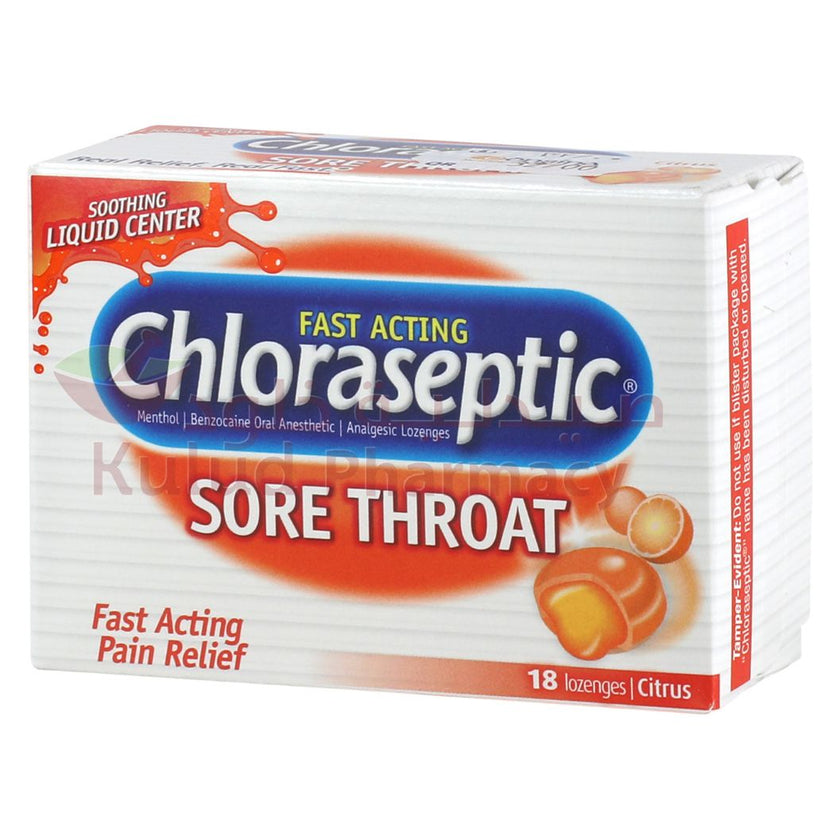 Chloraseptic Citrus Lozenges 18 PC | Kulud Pharmacy