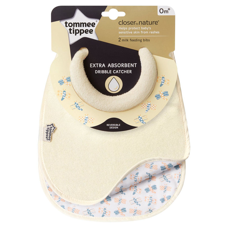 Tommee Tippee Closer To Nature Milk Feeding Bib X 2 (Off White) | Kulud ...