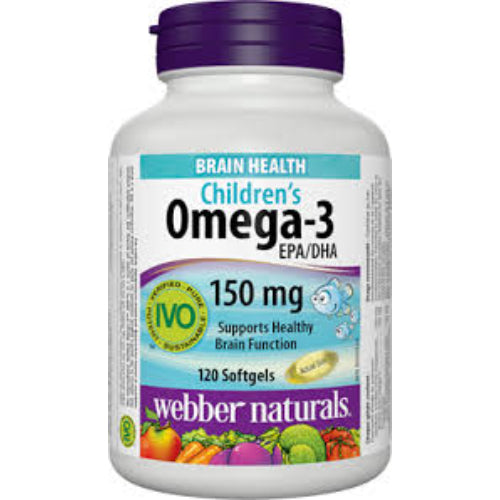 Webber Naturals Children Omega 3 Soft Gelattin Capsule 150 Mg 120 PC ...