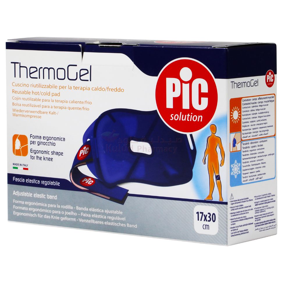 Pic Thermogel 17Cm X 30Cm Ergonomic Shape For Knee Gel Pack 1 PC ...