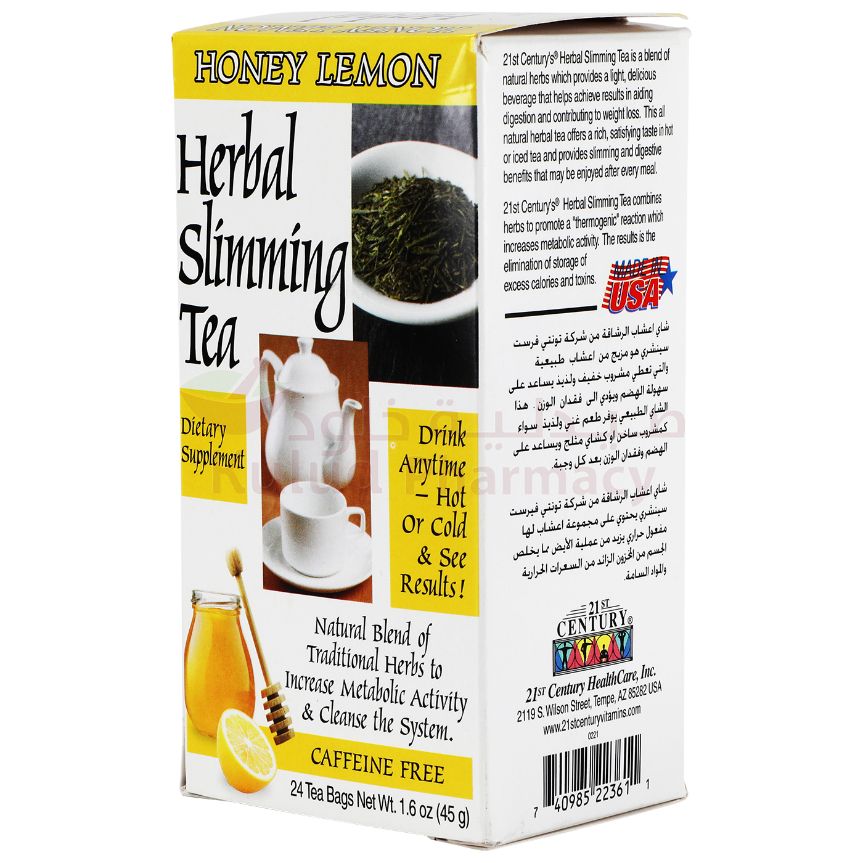 21St Century Slimming Honey Lemon Herbal Tea 24 PC | Kulud Pharmacy