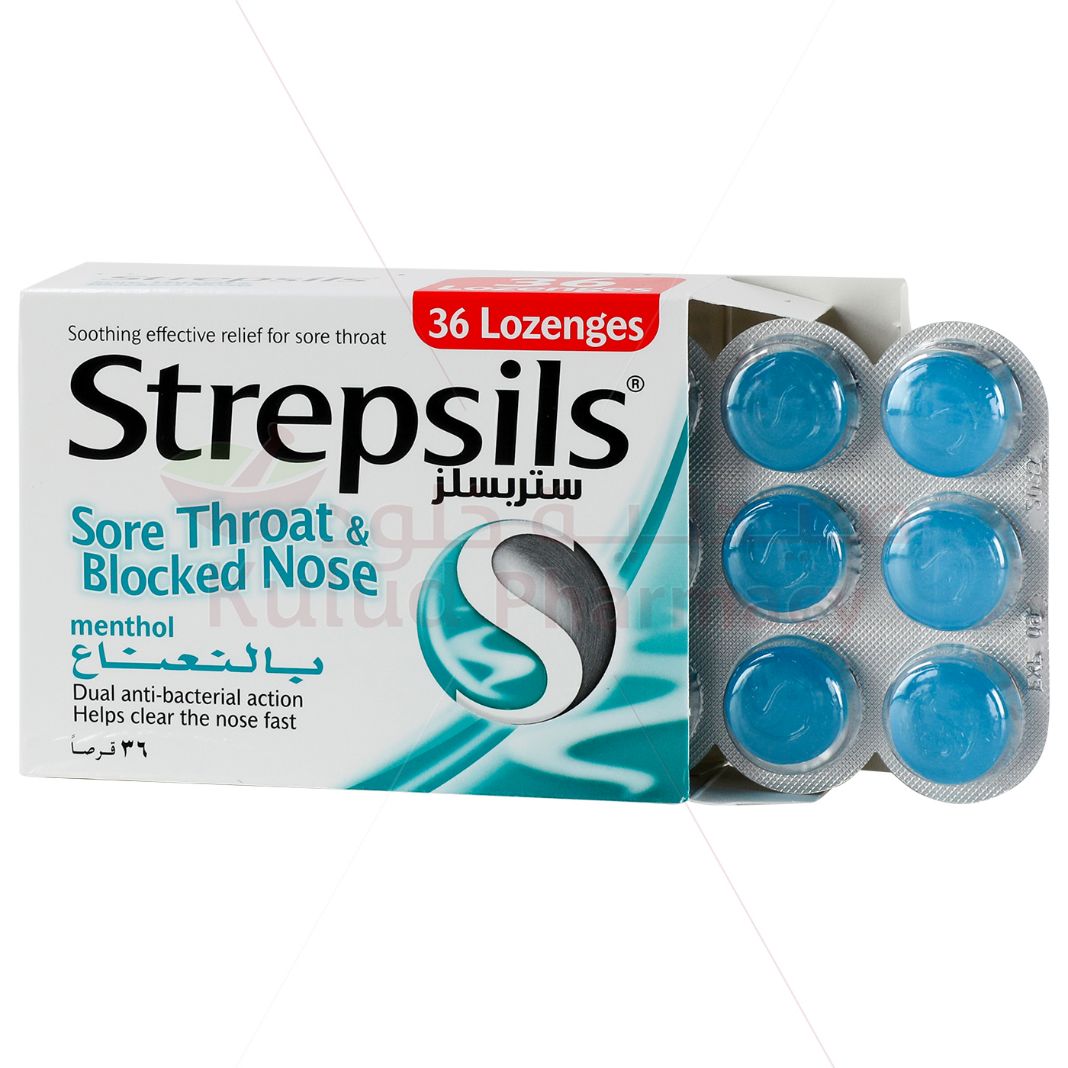 Strepsils Sore Throat And Blocked Nose Lozenges 36 PC | Kulud Pharmacy