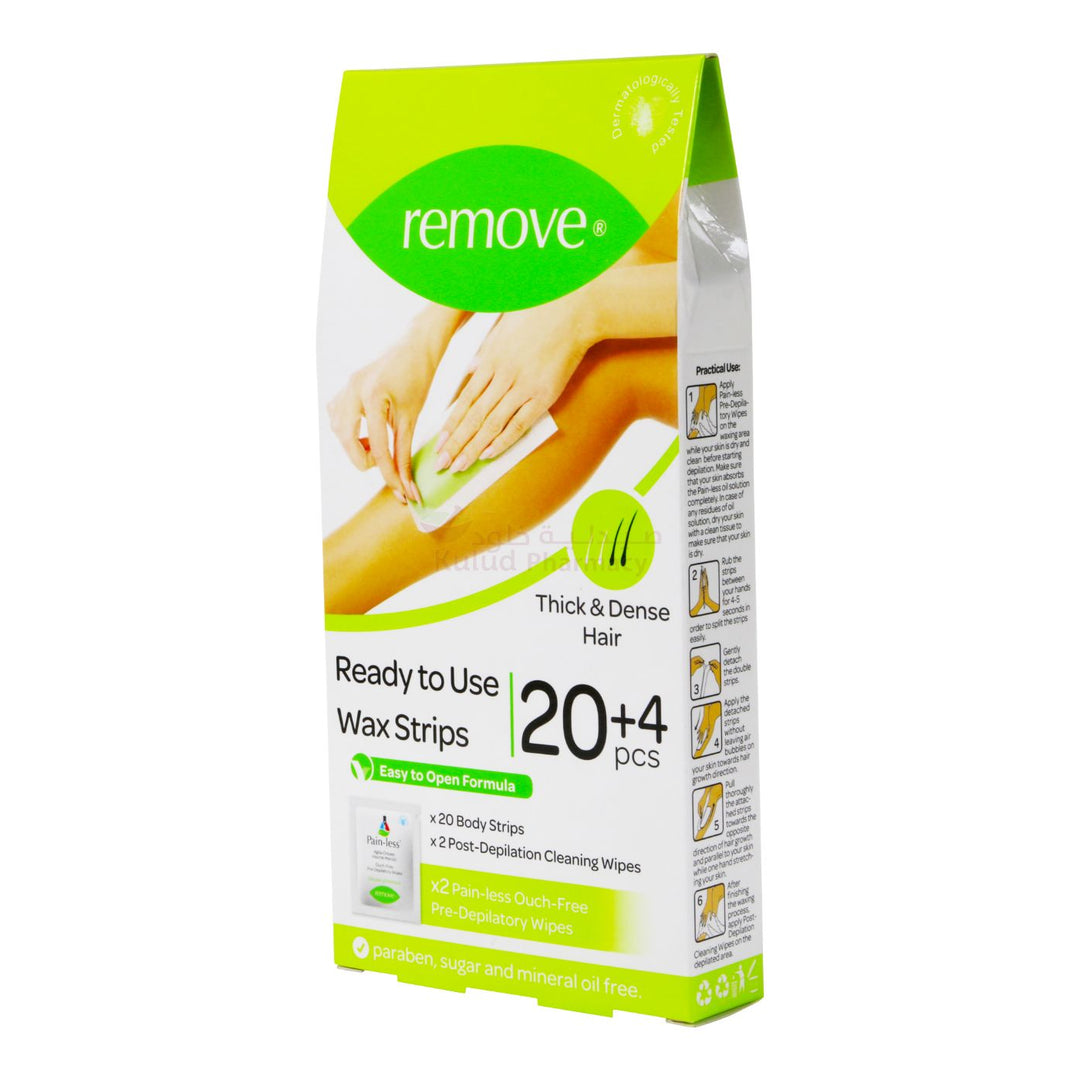 Remove Body Cold Wax Thick And Dense Strips 24 PC | Kulud Pharmacy