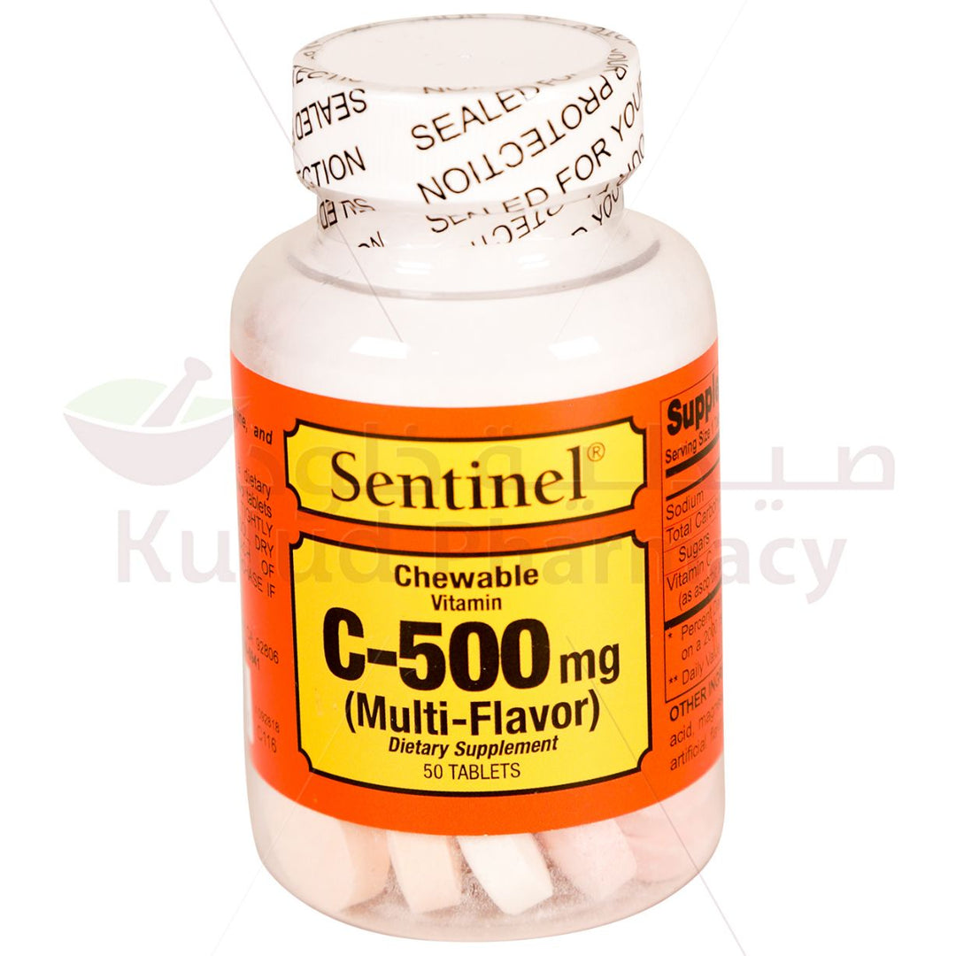 Sentinel C Multiflavour Chewable Tablet 500 Mg 50 PC | Kulud Pharmacy