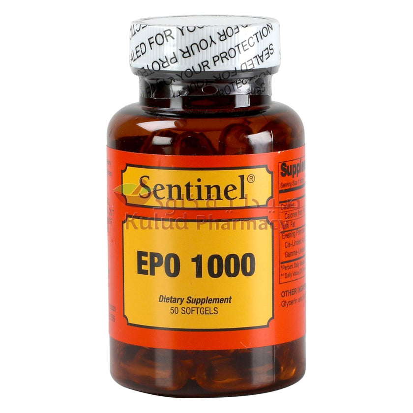 Sentinel Evening Primrose Oil Capsule 1000 Mg 50 CAP | Kulud Pharmacy