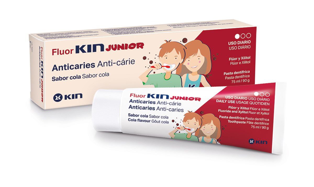 Fluor Kin Junior Strawberry Gel 75Ml Toothpaste 1 % 75 ML | Kulud Pharmacy