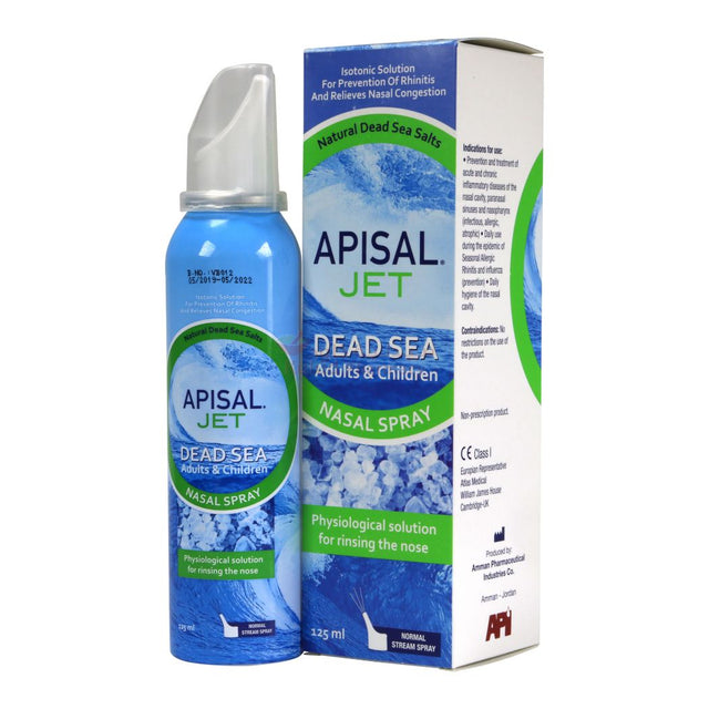 Apisal Jet Dead Sea Adult And Children Nasal Spray 125 ML | Kulud Pharmacy