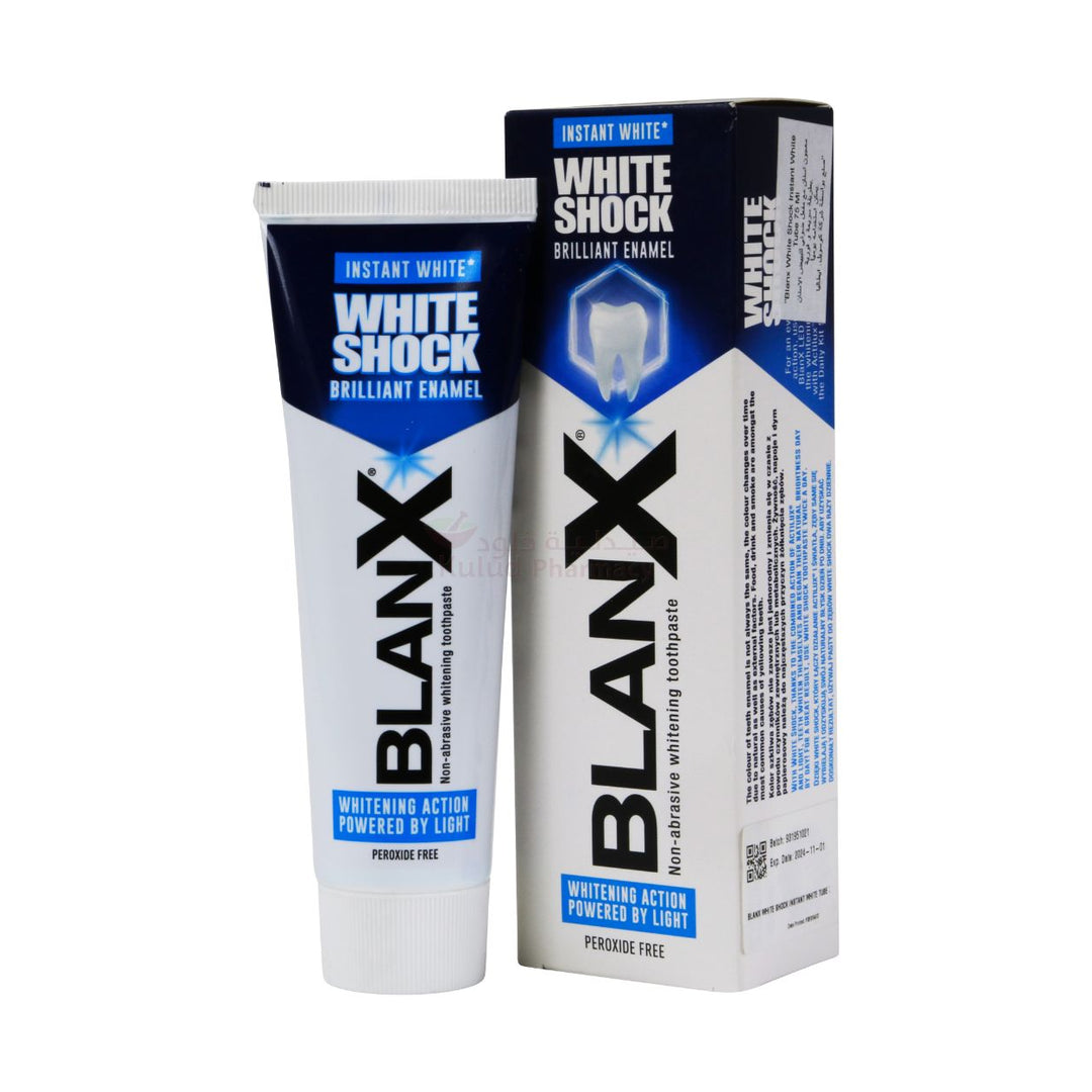 Blanx White Shock Instant White Toothpaste 75 ML | Kulud Pharmacy