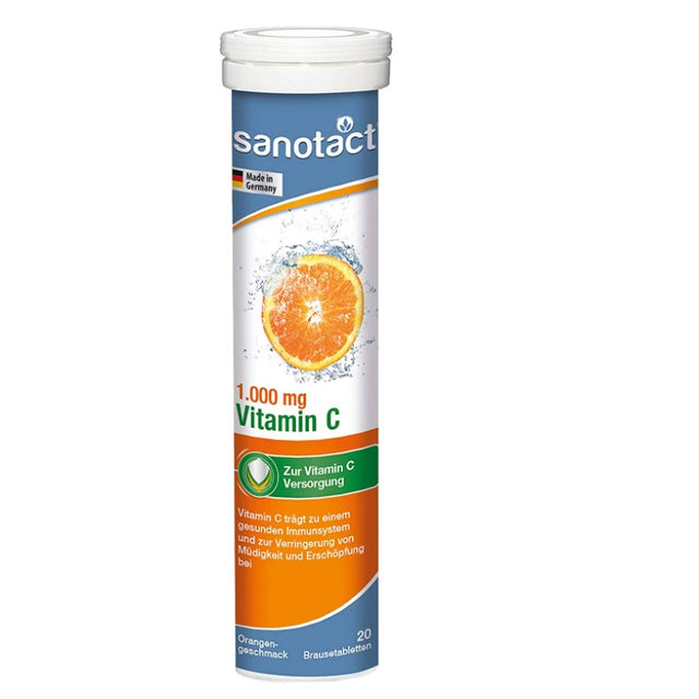 Sanotact Vitamin C Orange Effervescent Tablet 20 PC | Kulud Pharmacy
