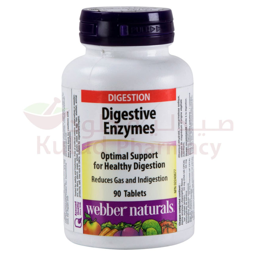Webber Naturals Digestive Enzymes Tablet 90 PC | Kulud Pharmacy