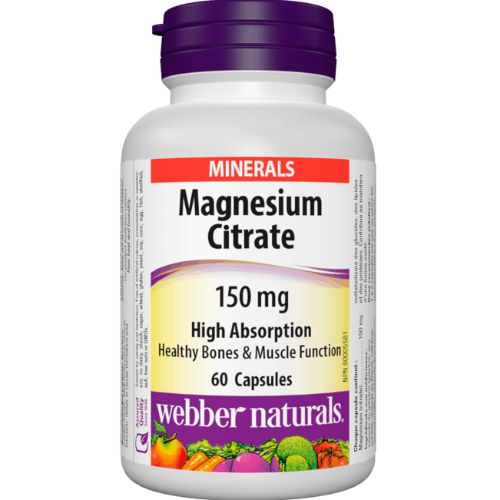 Webber Naturals Magnesium Citrate Capsule 150 Mg 60 PC | Kulud Pharmacy