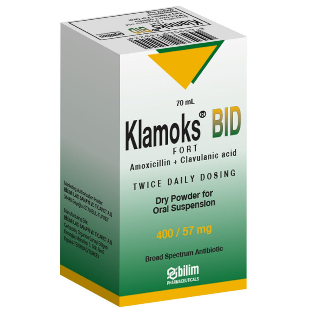 Klamoks Bid Fort 457Mg/5Ml Powder For Oral Susp 70Mll 70ML | Kulud Pharmacy