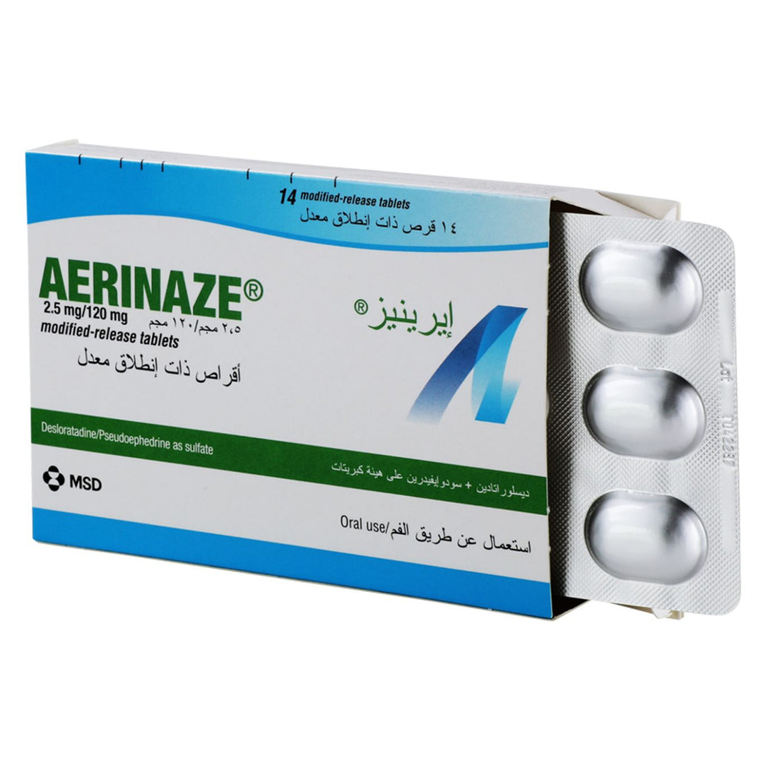 Aerinaze Tablet 2.5/120 Mg 14 PC | Kulud Pharmacy
