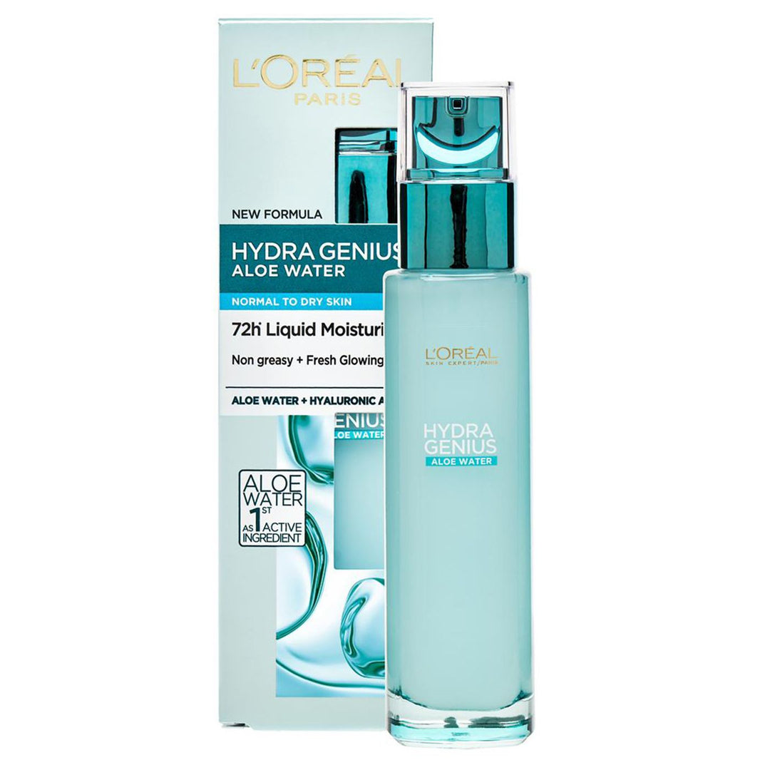 Loreal Hydra Genuis Aloe Normal To Dry Skin Fluid 70 ML | Kulud Pharmacy