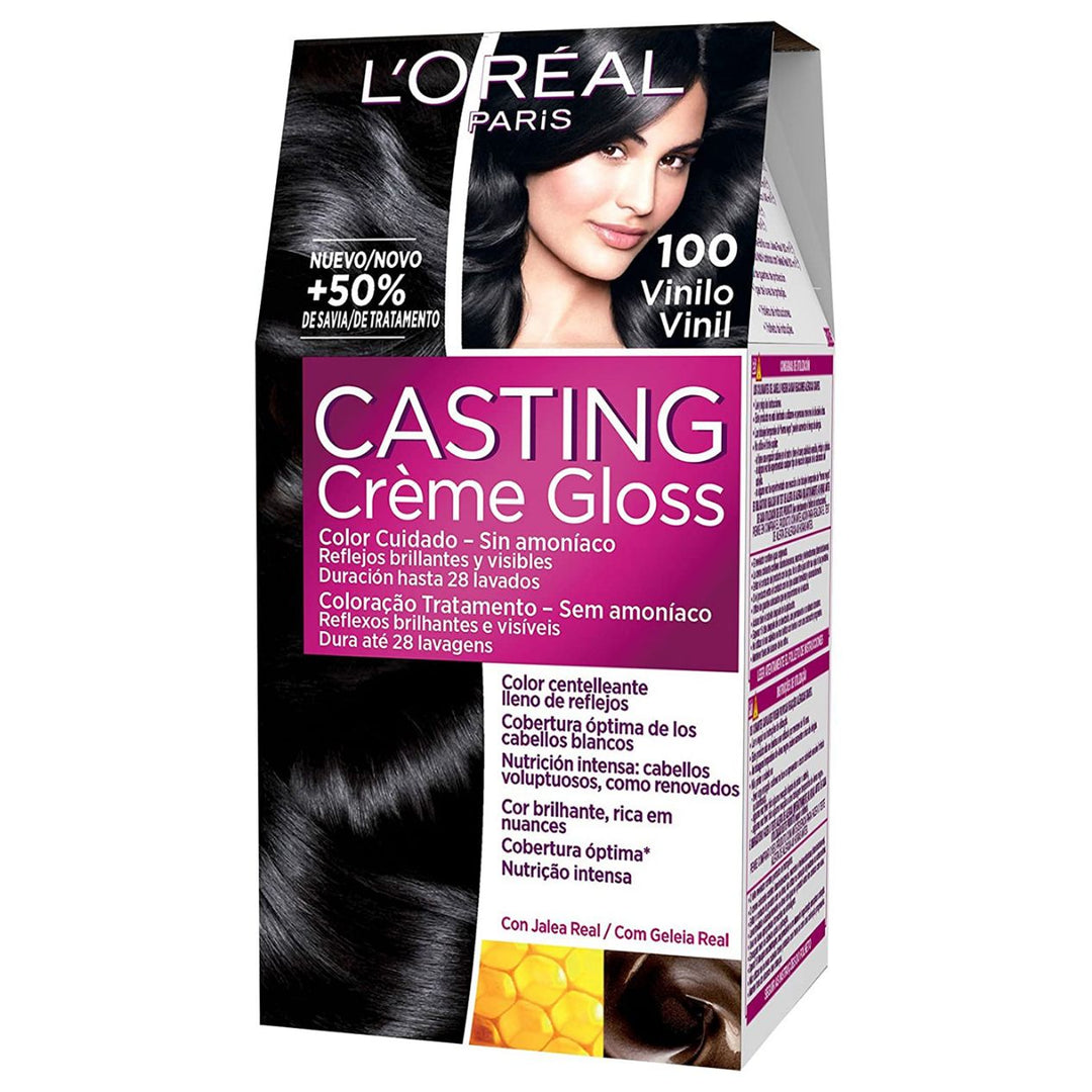Buy L'Oreal Casting Creme Gloss 100 Black Licorice Hair Color 180 ML ...