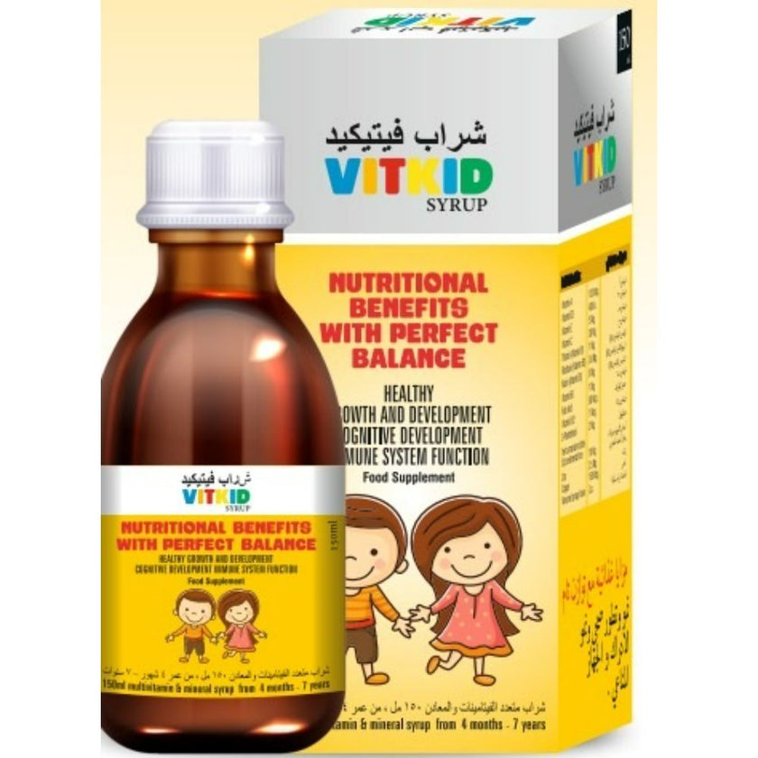 Vitkid Multivitamin & Mineral Syrup 150ML | Kulud Pharmacy