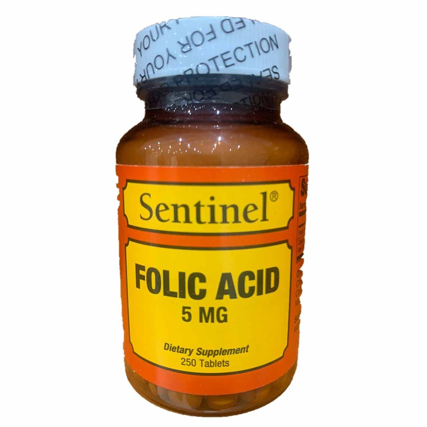 Sentinel Folic Acid 5 Mg 250TAB | Kulud Pharmacy