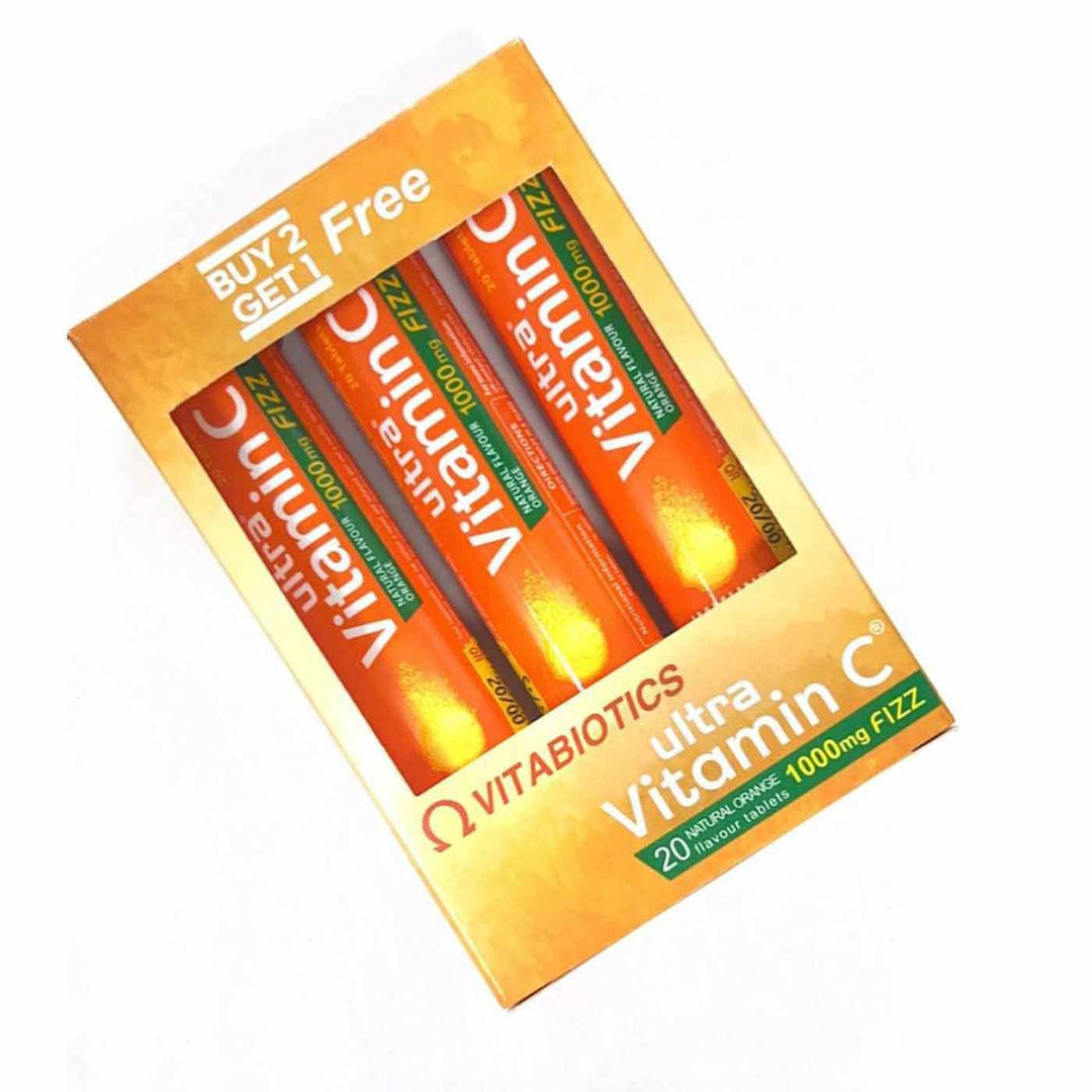 Vitabiotics Ultra Vitamin C 1000Mg Fizz With Zinc 20'S B2G1 Promo Pack ...