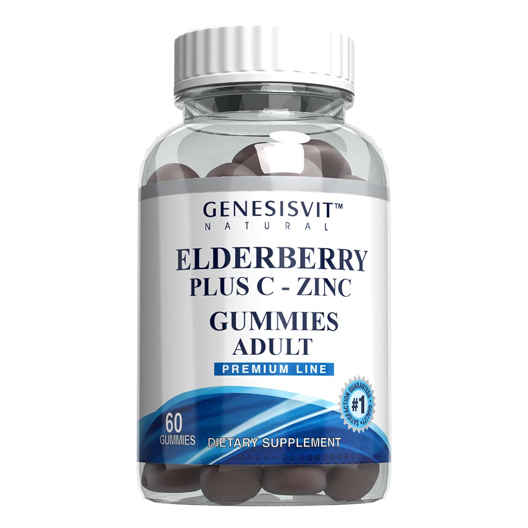 Genesisvit Elderberry Plus C – Zinc Adult Gummies 60PC | Kulud Pharmacy