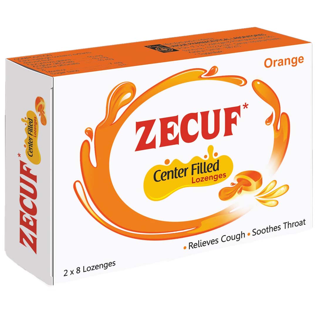Zecuf Lozenges Center Filled Orange 16`S | Kulud Pharmacy