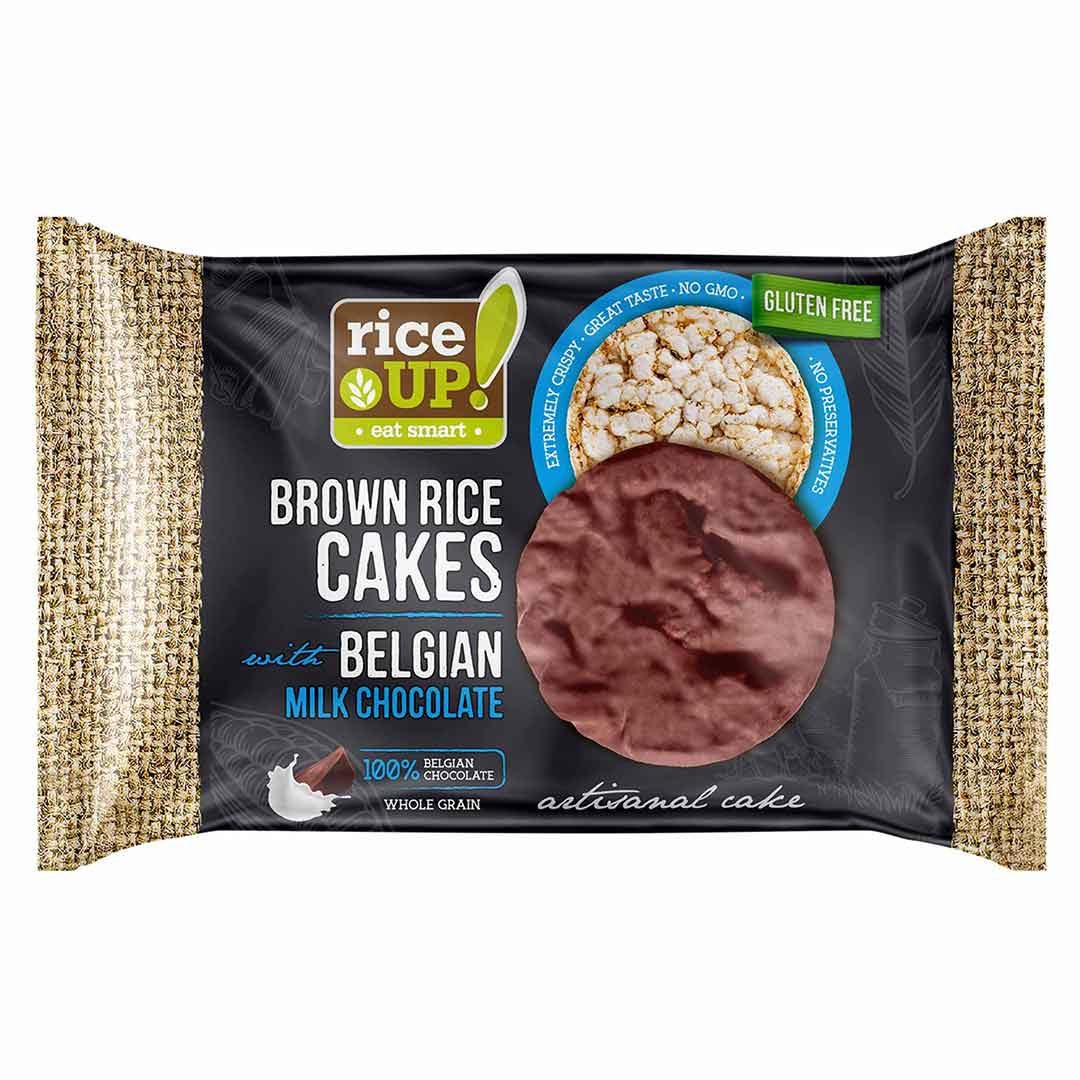 Rice Up Brown Rice Cakes Belgian Milk Chocolate 30G | Kulud Pharmacy