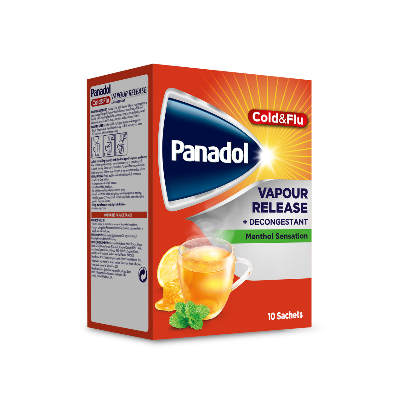Panadol Cold+Flu Vapour Release Sachets 10 PC | Kulud Pharmacy
