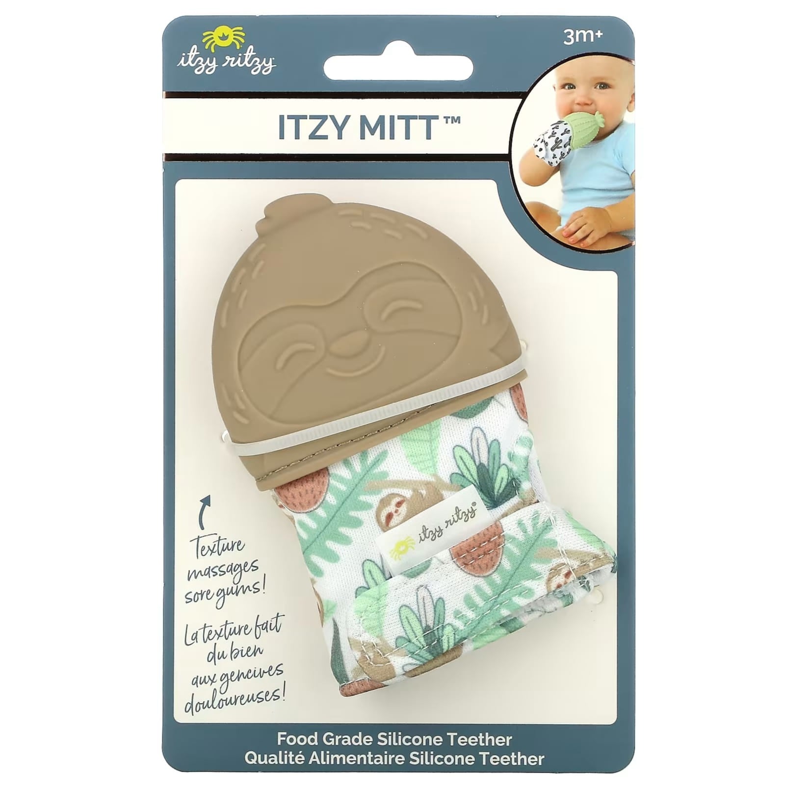 Itzy Ritzy Teething Mittens - Sloth | Kulud Pharmacy