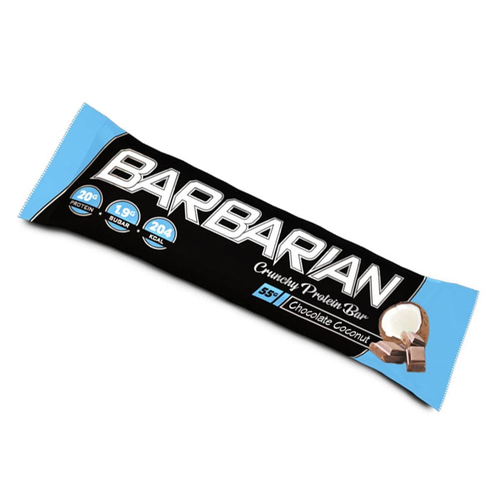 Barbarian Crunchy protein Bar Chocolate Coconut 55G | Kulud Pharmacy