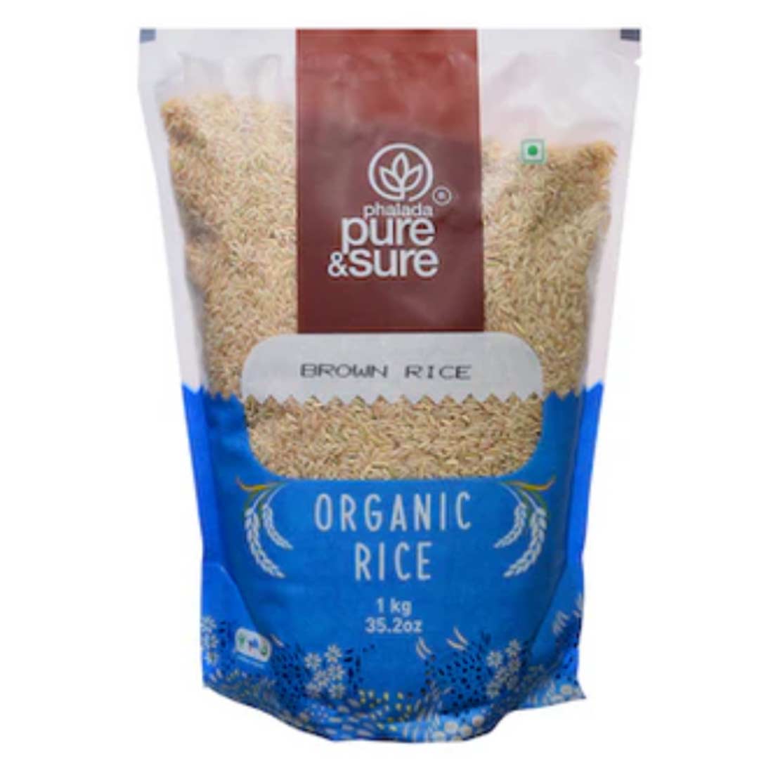 Pure and Sure Organic Brown Rice-1Kg | Kulud Pharmacy