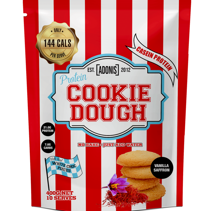 Adonis Protein Cookie Dough (Casein Protein) – Vanilla Saffron 400g ...