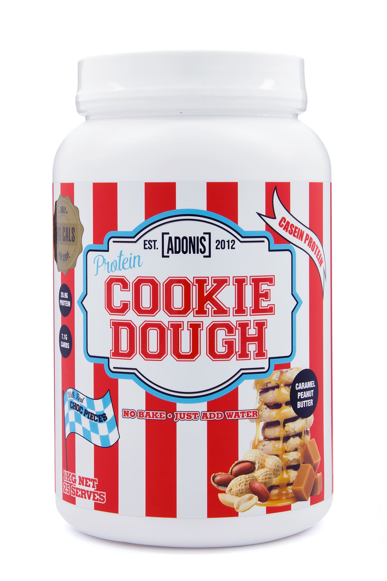 Adonis Protein Cookie Dough (Casein Protein) - Caramel Peanut Butter ...
