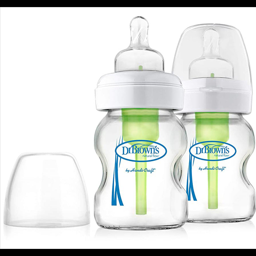 5 Oz / 150 Ml Glass Wide-Neck "Options" Baby Bottle, 2-Pack | Kulud ...